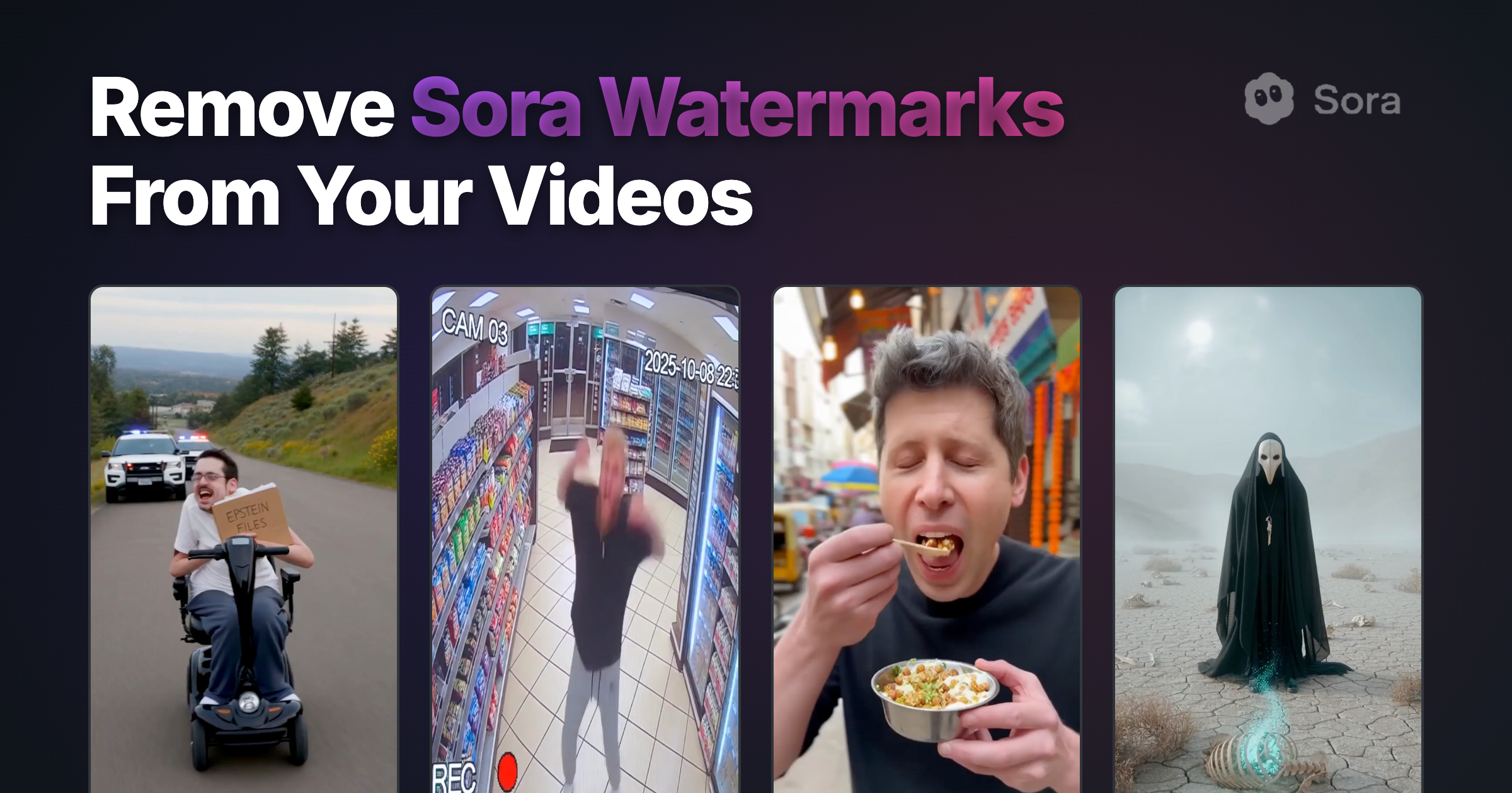 Sora Watermark Remover - Remove Watermarks Instantly | AI Tool